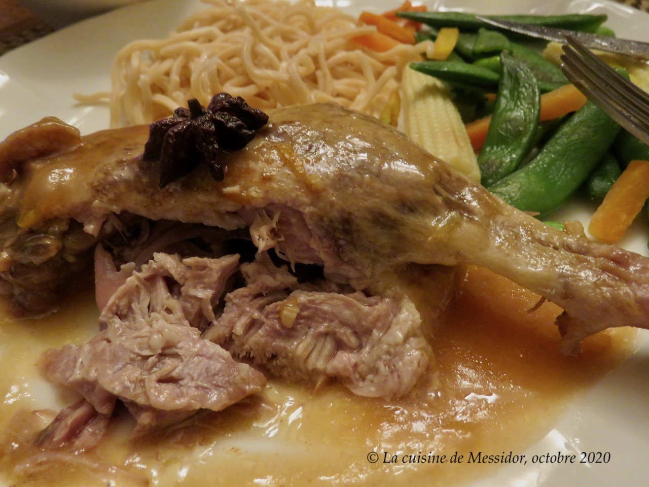 La cuisine de Messidor: Cuisses de canard braisées, façon orientale