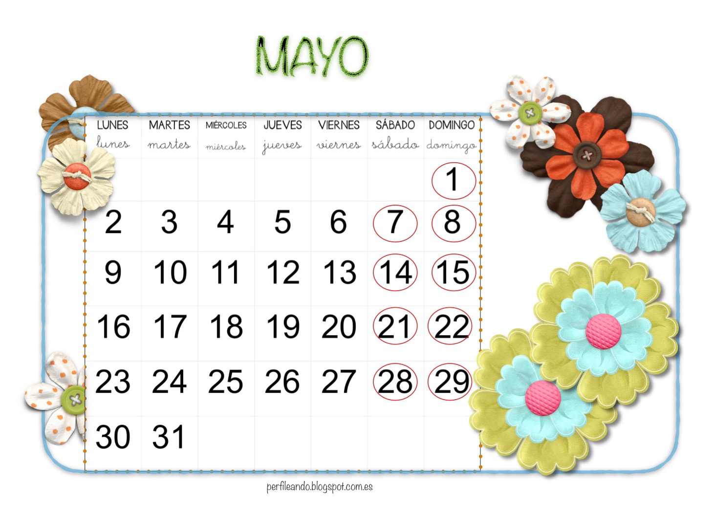 Perfileando. : Decoración escolar: meses 2016. MAYO.