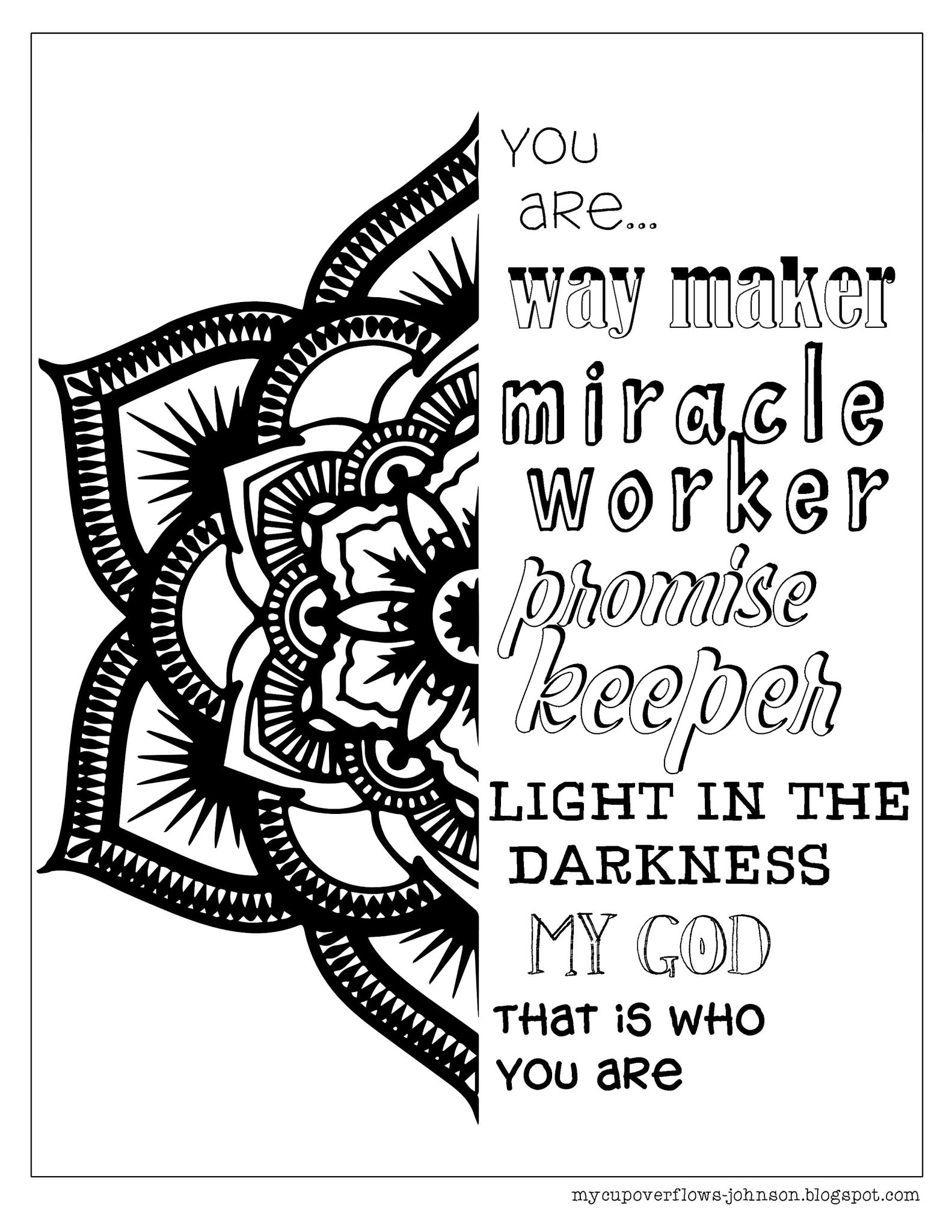 My Cup Overflows: Way Maker