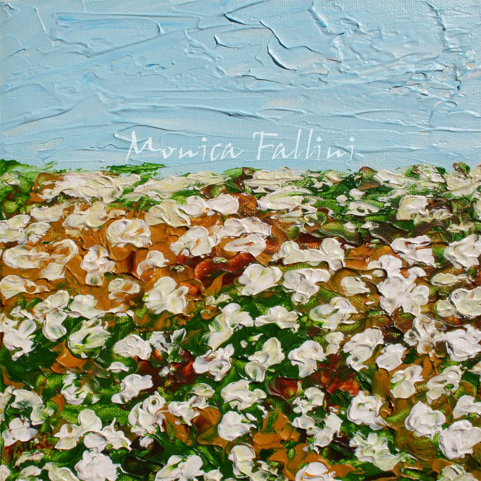 Monica Fallini daily paintings: Louisiana cotton field study daily ...