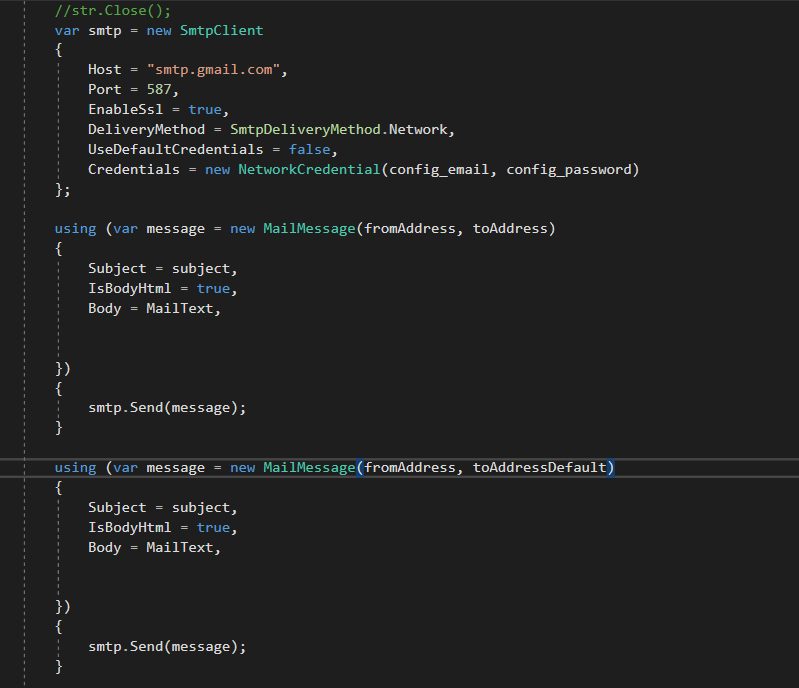 Send emails using gmail account and C# with HTML body - One91 Send emails using gmail account and C# with HTML body - One91