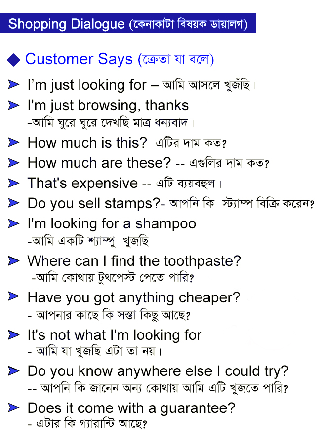 Common English Dialogue 07 - Spoken English with Bengali