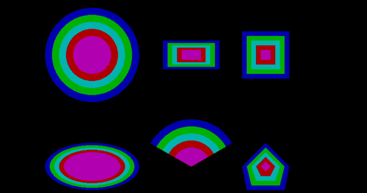 Implement Geometric Shapes using c graphics - C Graphics