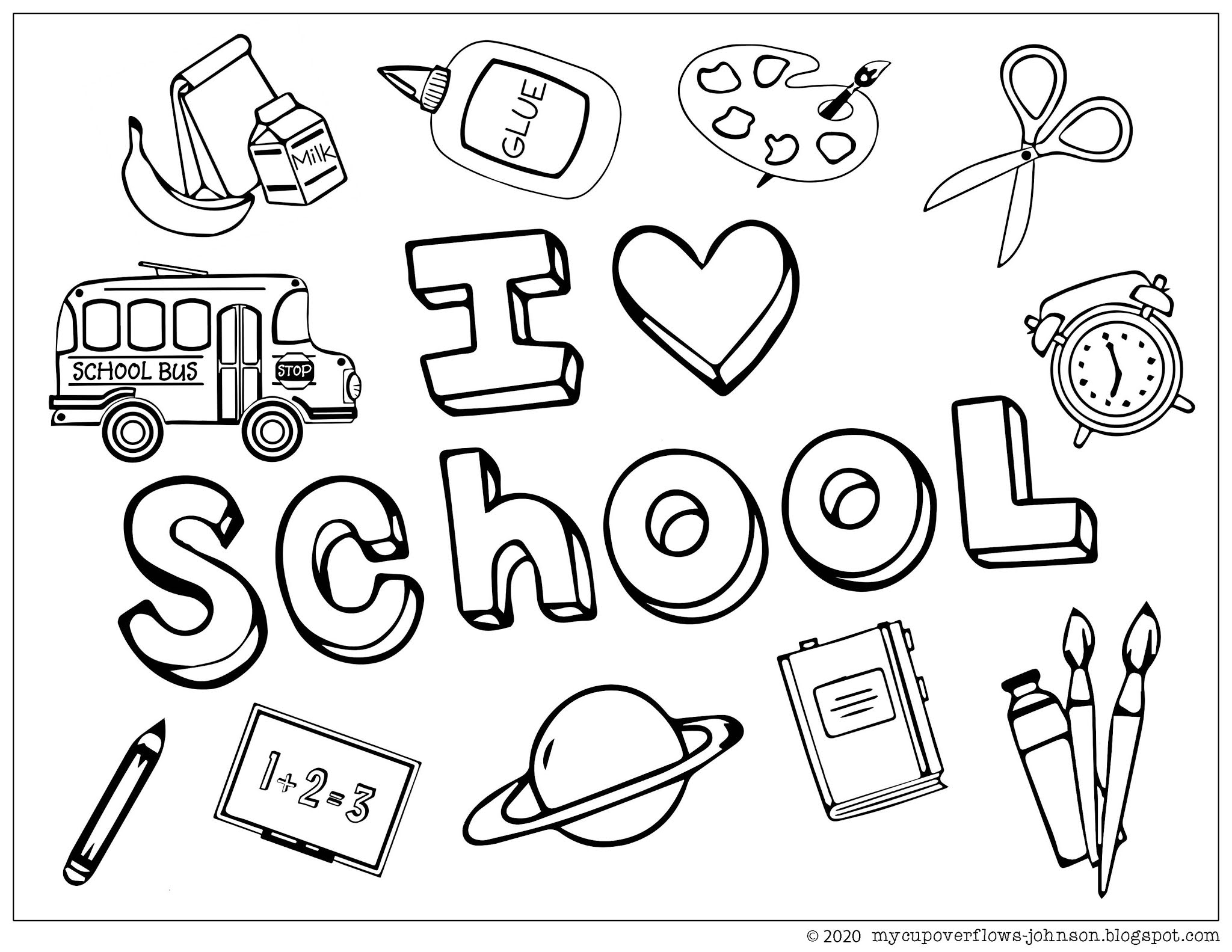 Welcome Back To School Coloring Page