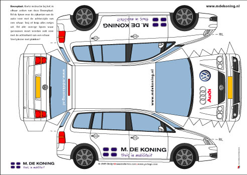 SP. Papel Modelismo: PaperCraft Volkswagen Touran