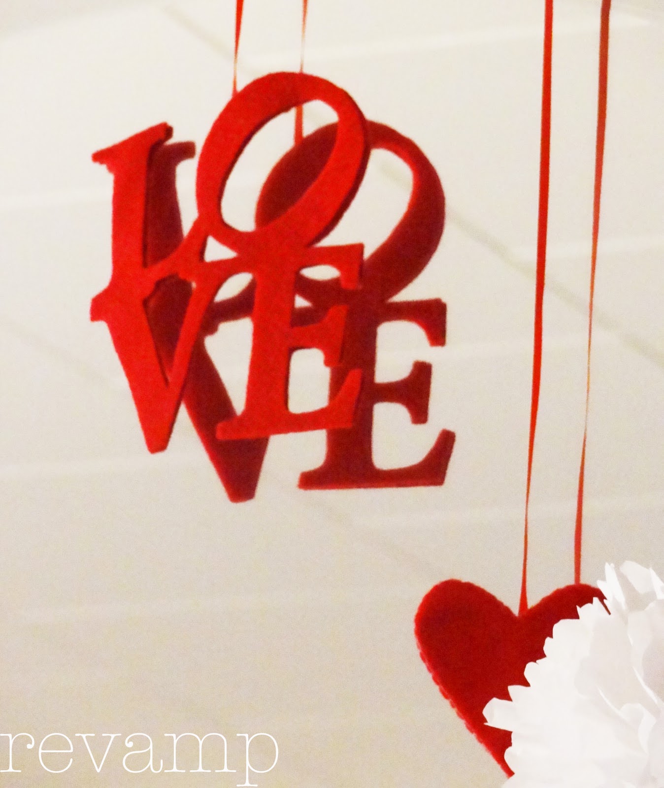14 Days of Valentines: Day 2 LOVE Felt Hanging Decor | Revamp Homegoods