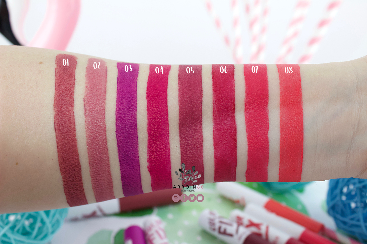 TODOS LOS TONOS DE LOS LABIALES "COLOR FIX" DELIPLUS (MERCADONA ...