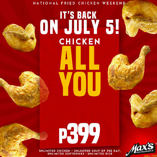Manila Shopper: Max's National Fried Chicken Weekend Promos: July 2019