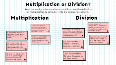 Teaching in an Organized Mess: Multiply or Divide Decimals Word Problem ...