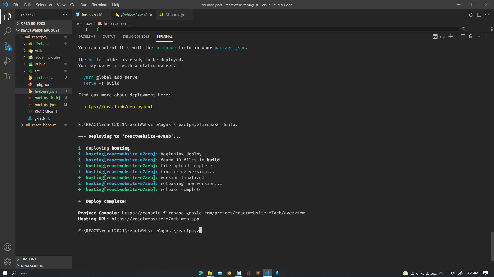 Complete React Website with Firebase By Thapa Technical - ThapaTechnical