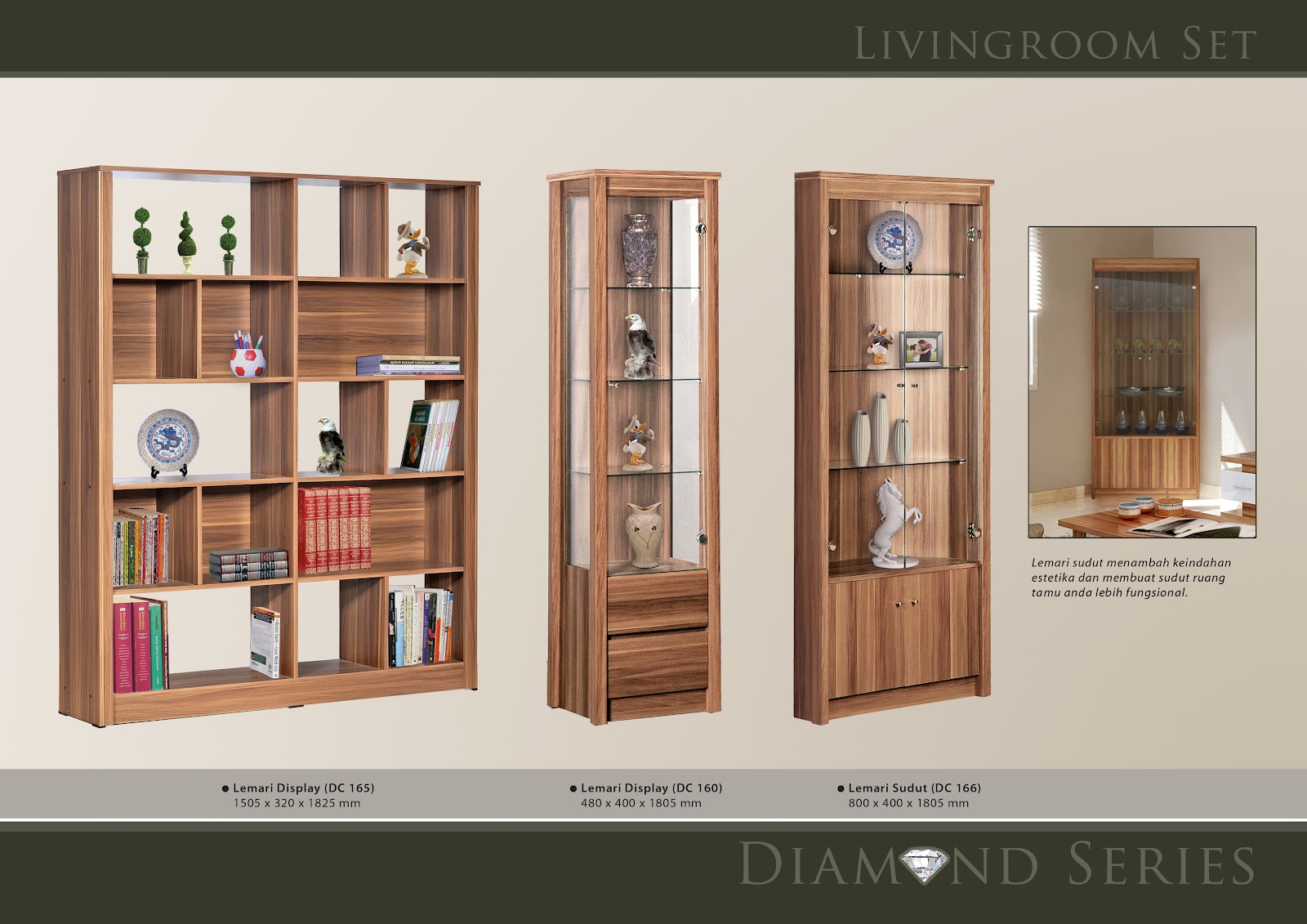 Lemari hias pajangan | Lemari pakaian murah