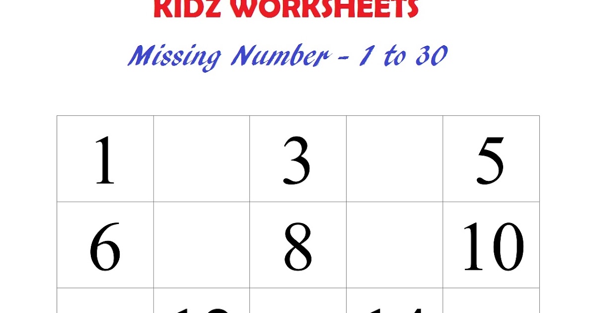 Kindergarten Worksheets Maths Worksheet 1 30 Missing Number Worksheet kindergarten-worksheets-maths-worksheet-1-30-missing-number-worksheet