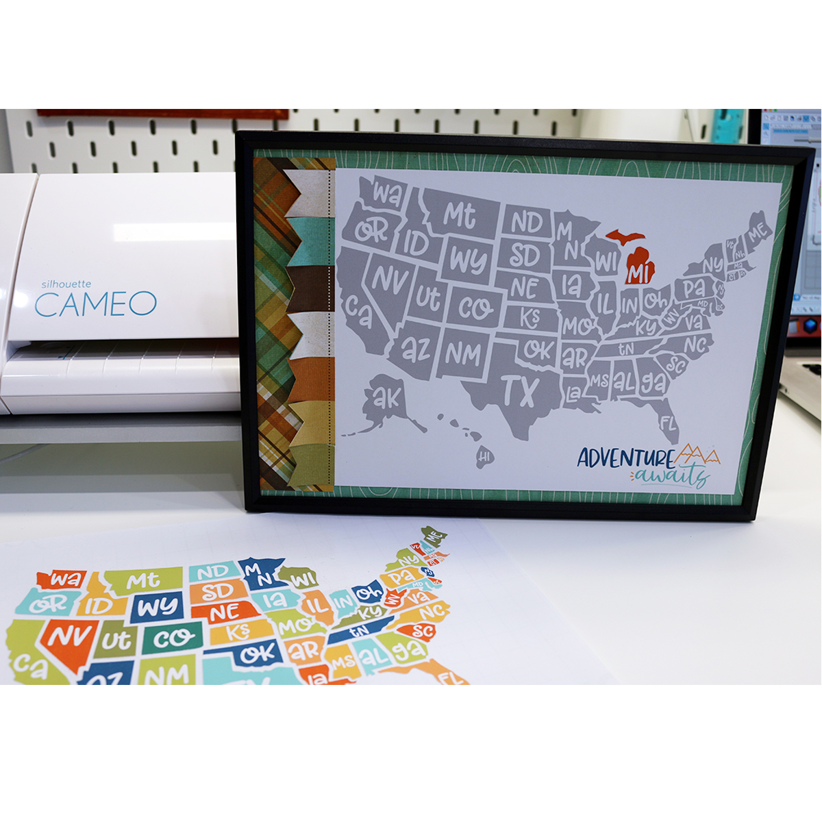 US State Map with Printable Stickers | Bits of Paper