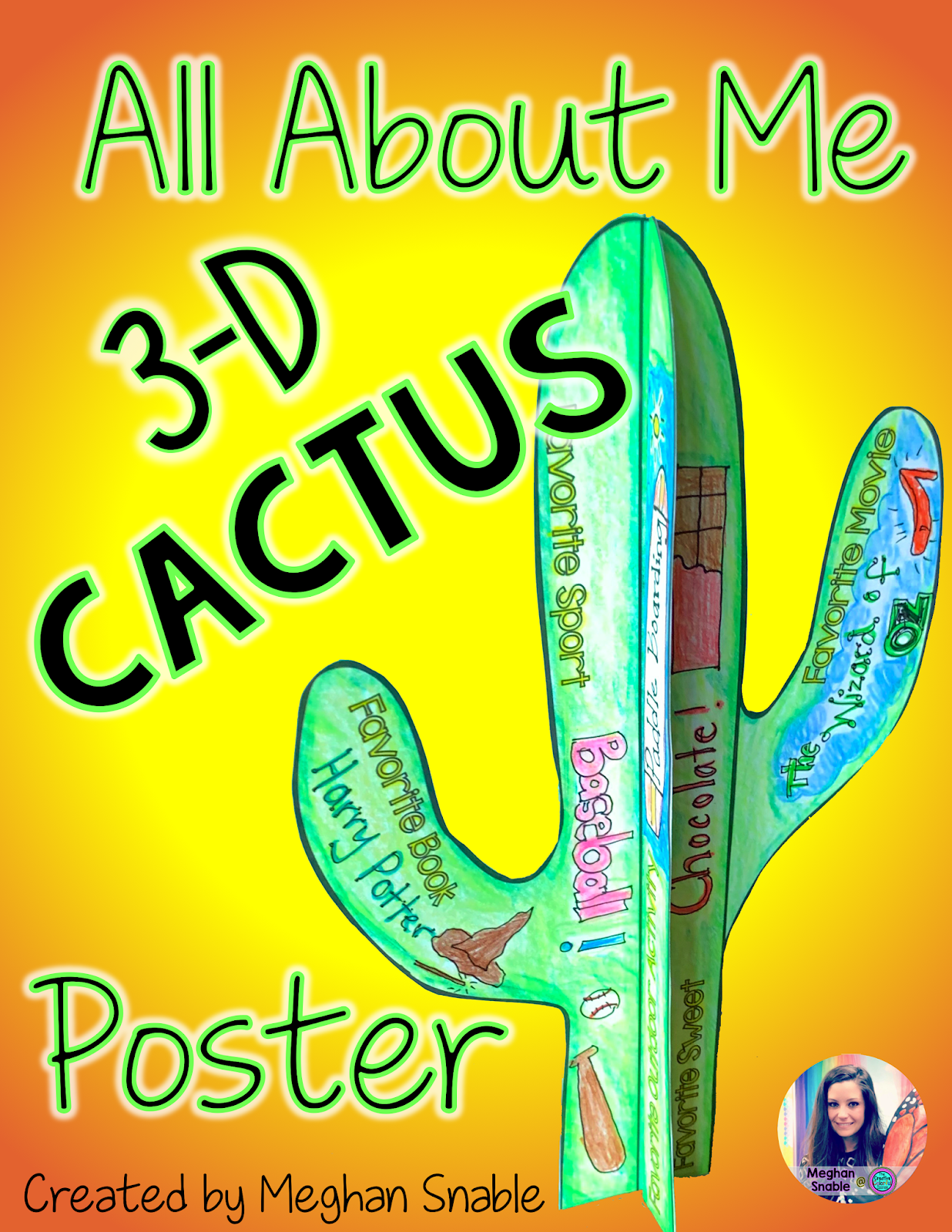 The Creative Colorful Classroom: All About Me 3-D Posters! (Plus ...