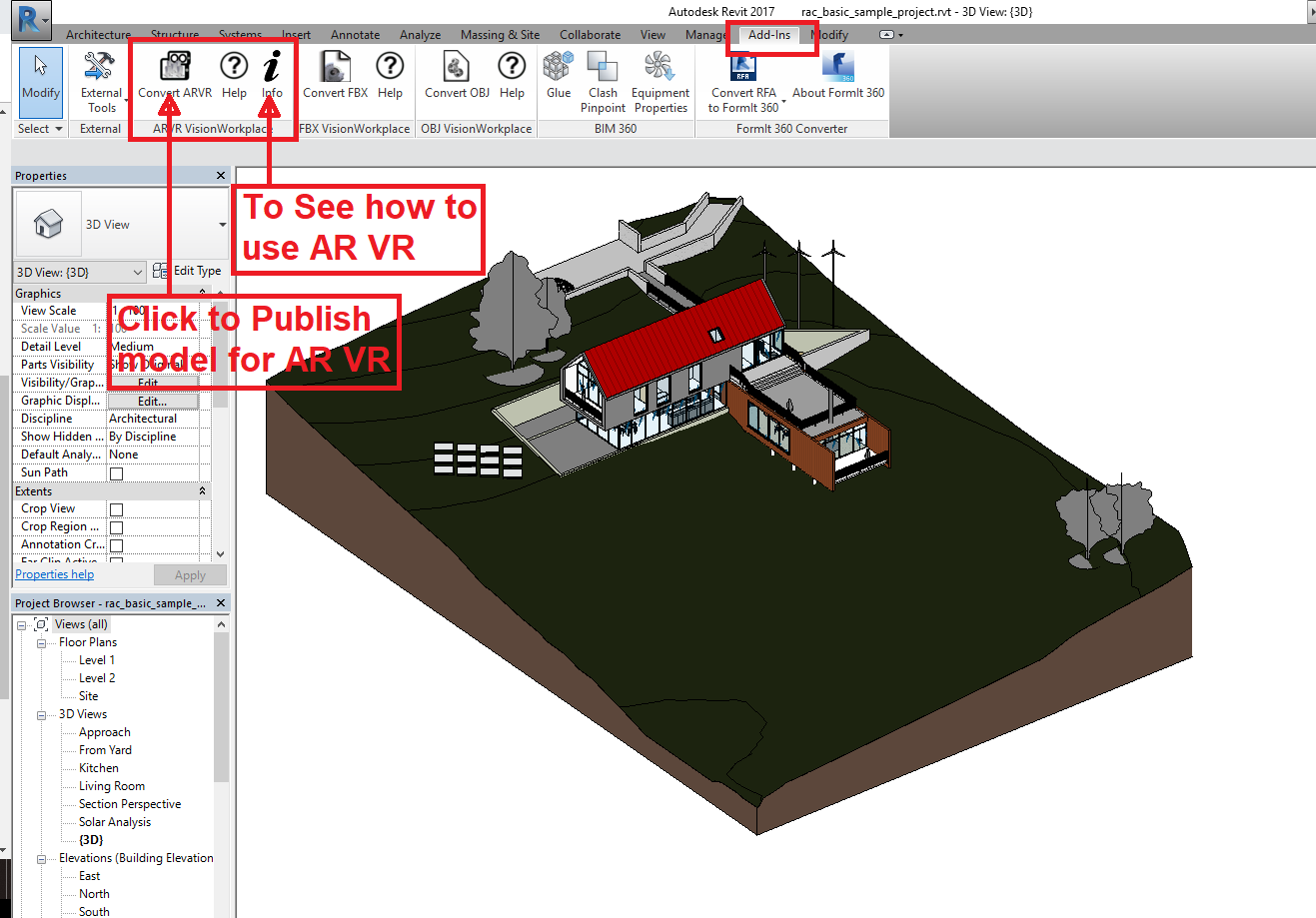 Revit Add-Ons: AR VR for Autodesk® Revit®