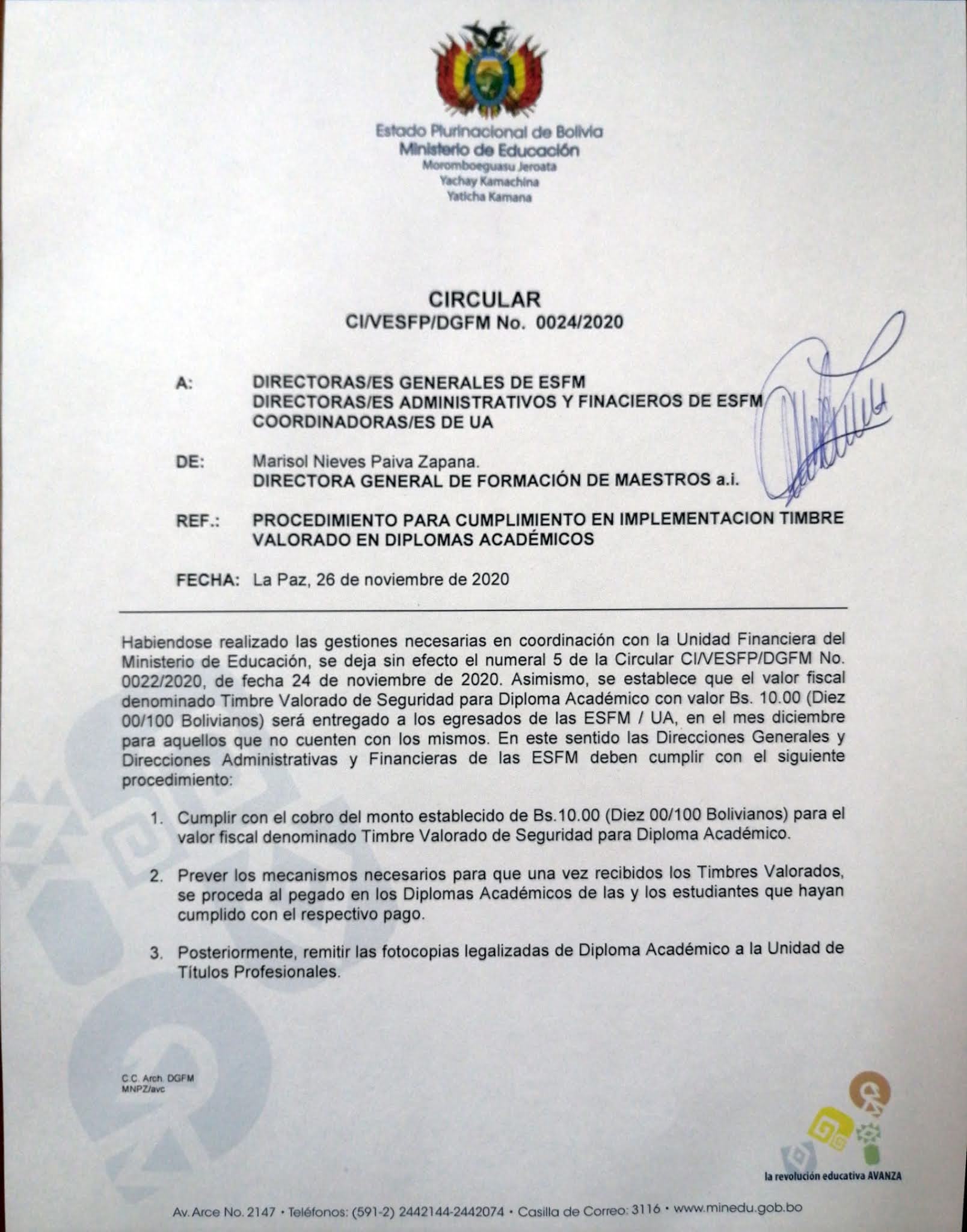 PROFESORES E INFORMACIÓN: CIRCULAR 0022/2020 Y 0024/2020 REMISIÓN DE ...