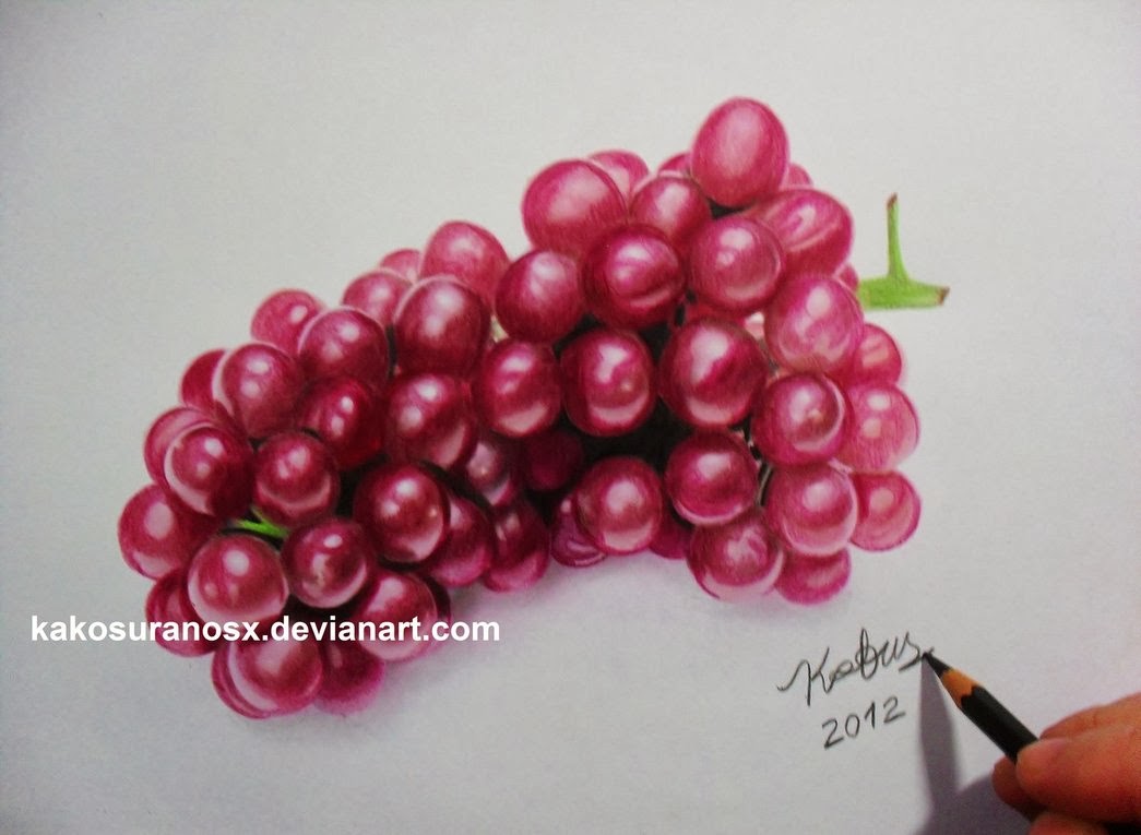 ART DREAMERS: Colored Pencil Drawing Tutorial - Realistic Grapes by ...