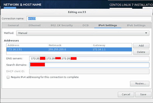 Installation of Centos 7