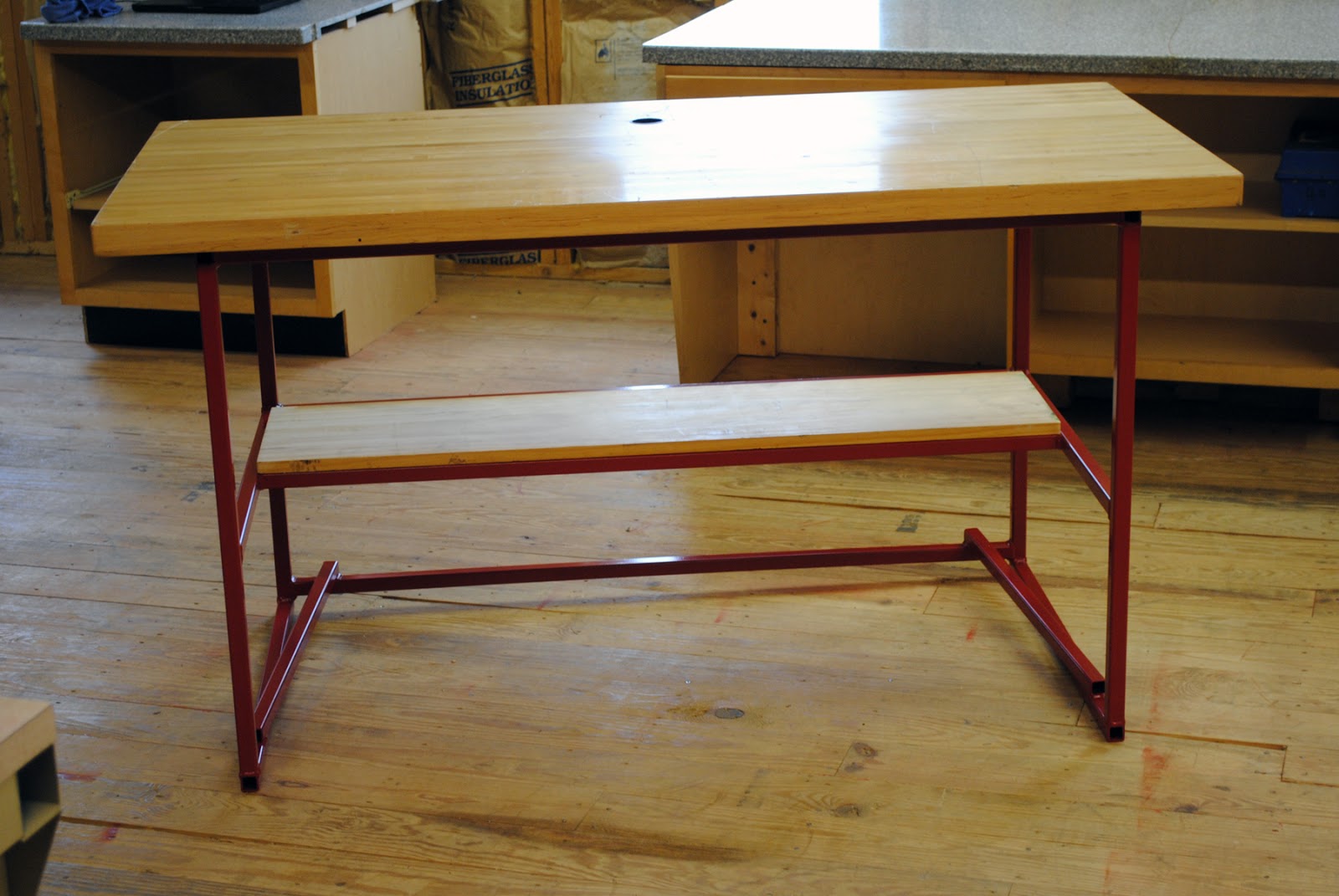 Tedd McDonah, Metalsmith: Red work bench, Welded Steel