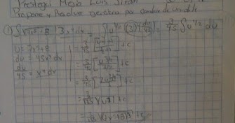 Proponer y resolver ejercicios por cambio de variable