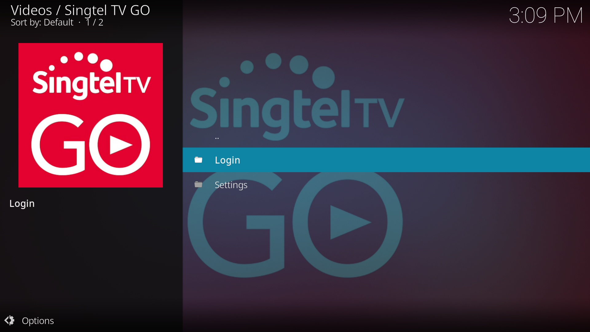 Singtel TV GO Kodi Add-on