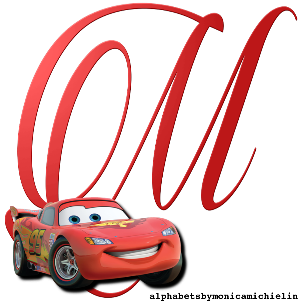 M. Michielin Alphabets: RED CARS DISNEY MCQUEEN ALPHABET PNG
