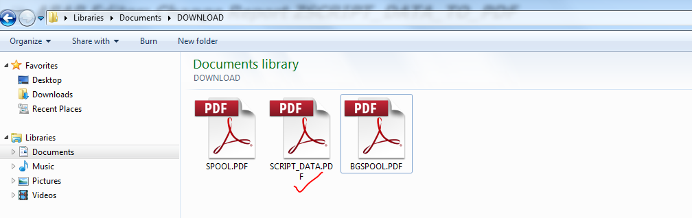 TECHSAP : Converting Script OTF data to PDF