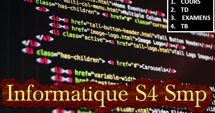 Informatique S4 SMP - COURS FSBM
