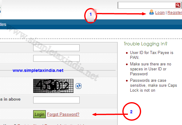 HOW TO RESET PASSWORD AT INCOME TAX INDIA E FILING WEBSITE (6 Methods ...
