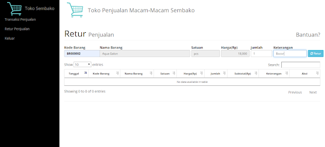 APLIKASI KASIR DENGAN CODEIGNITER