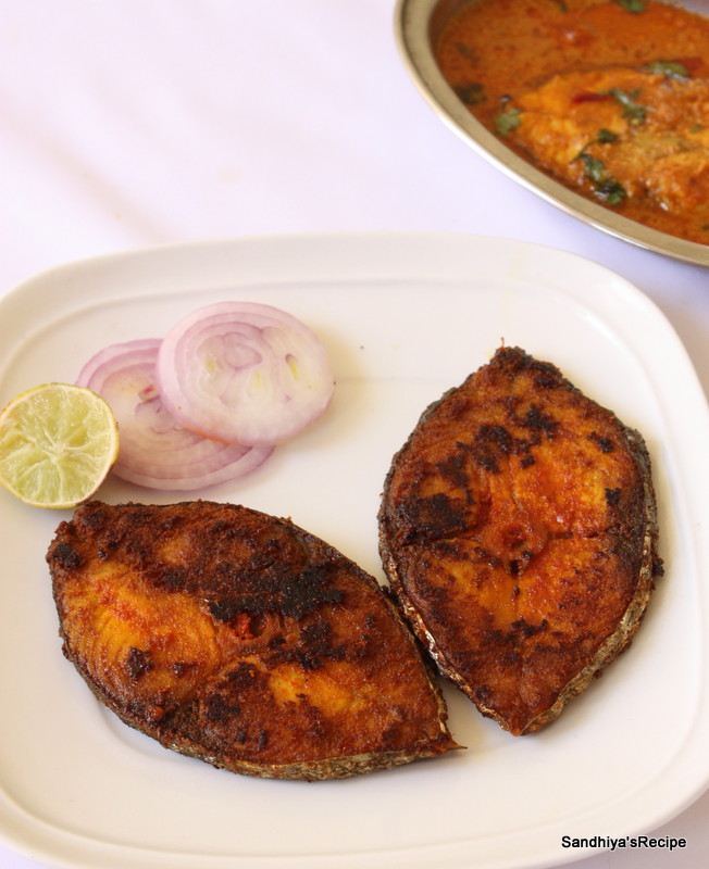 Sandhiya's Cookbook: Vanchiram Meen Fry| King Fish Fry | Vanjiram Fry