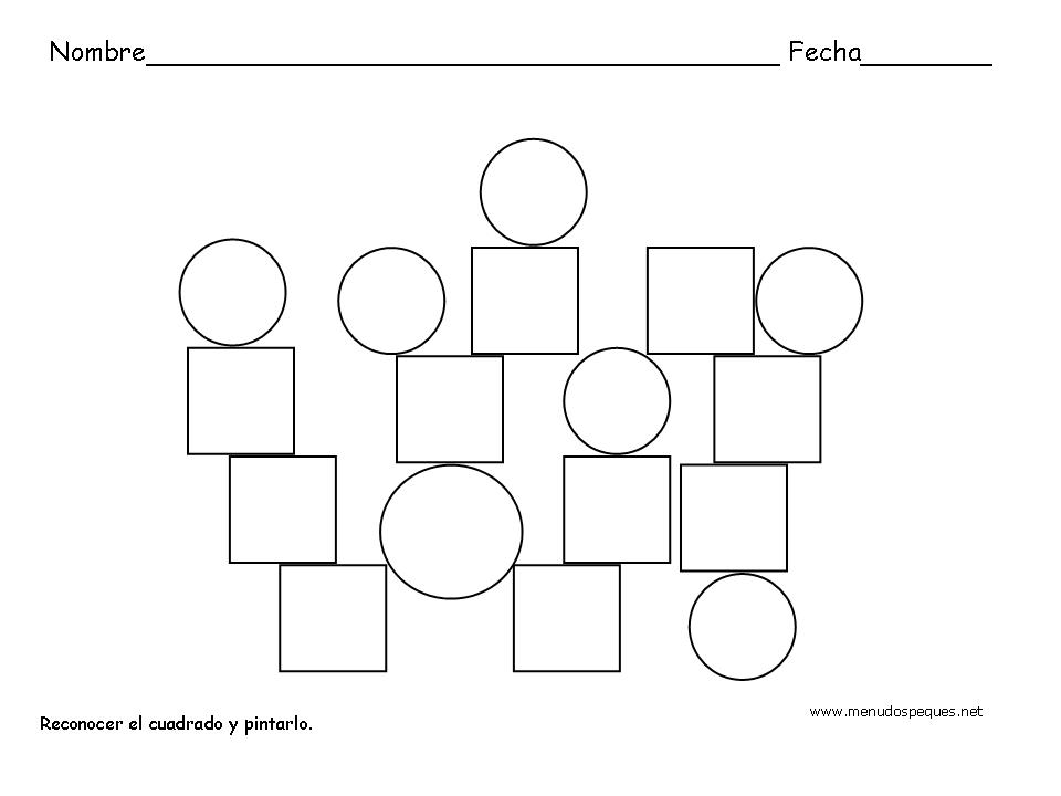 Trabajando en Educación Infantil: 10 fichas para identificar el cuadrado