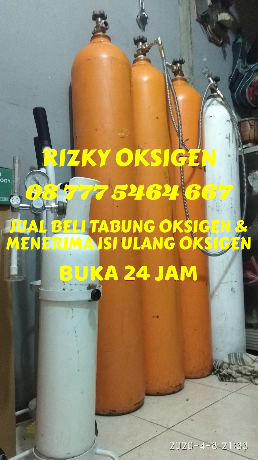 RIZKY OKSIGEN jual tabung oksigen,sewa tabung oksigen dan isi ulang oksigen TLP/WA:087775464667 ...