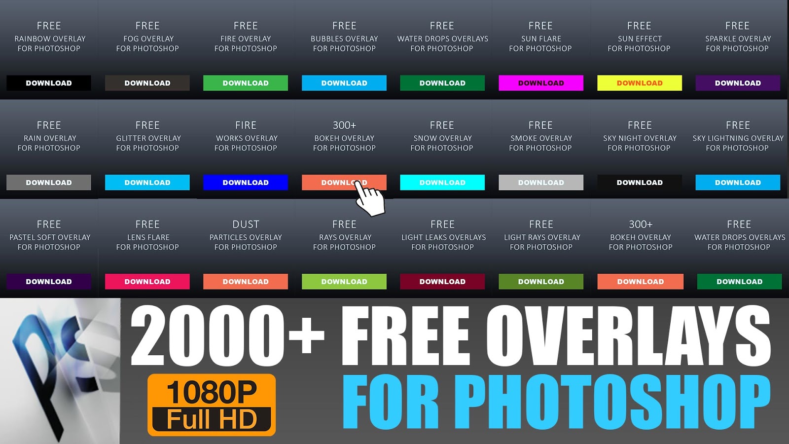 2000+ Free High Quality Overlays for photoshop and PicsArt.