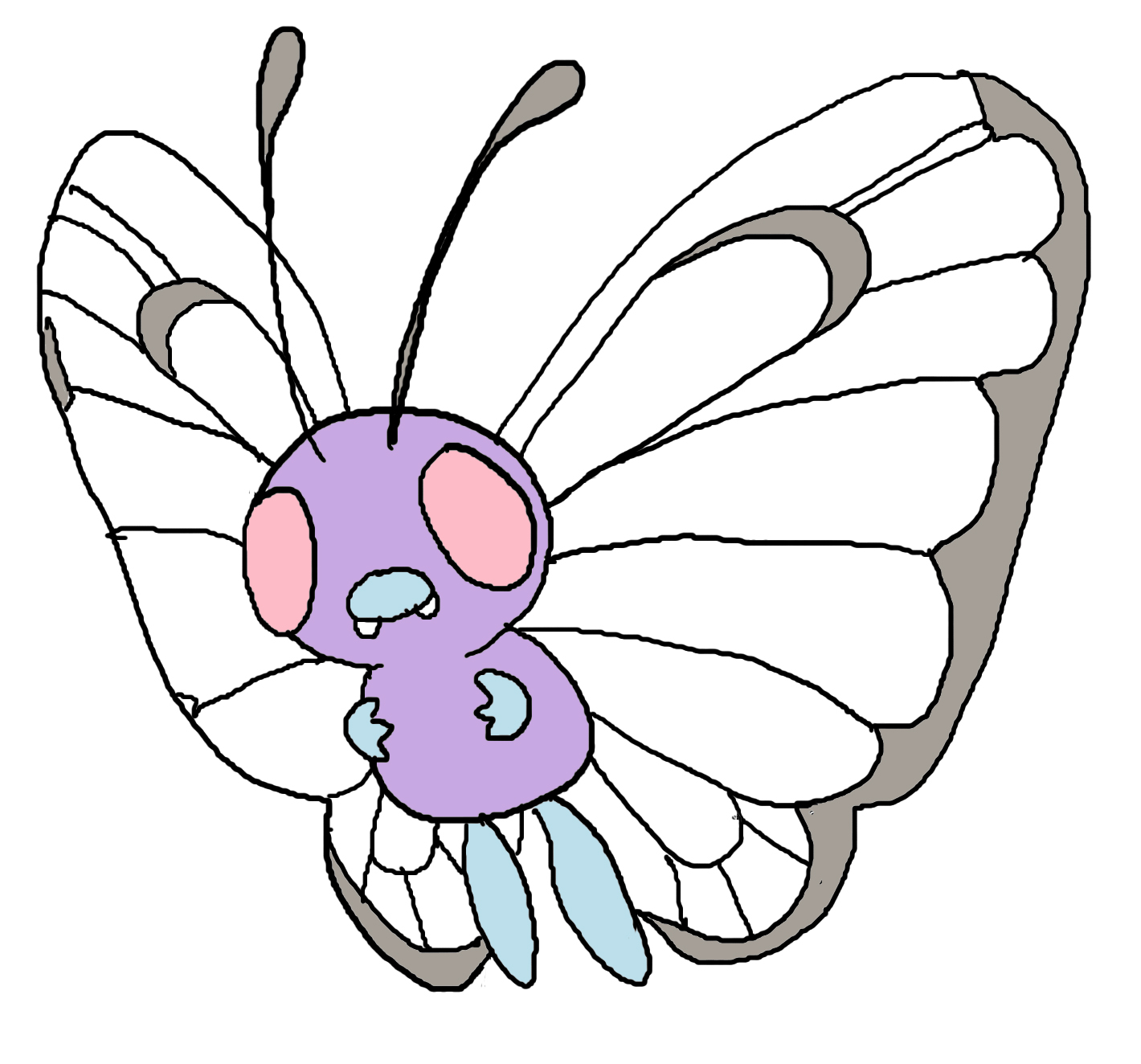 We can eat a Pokemon a day!!: Day 2 - We draw Butterfree!!