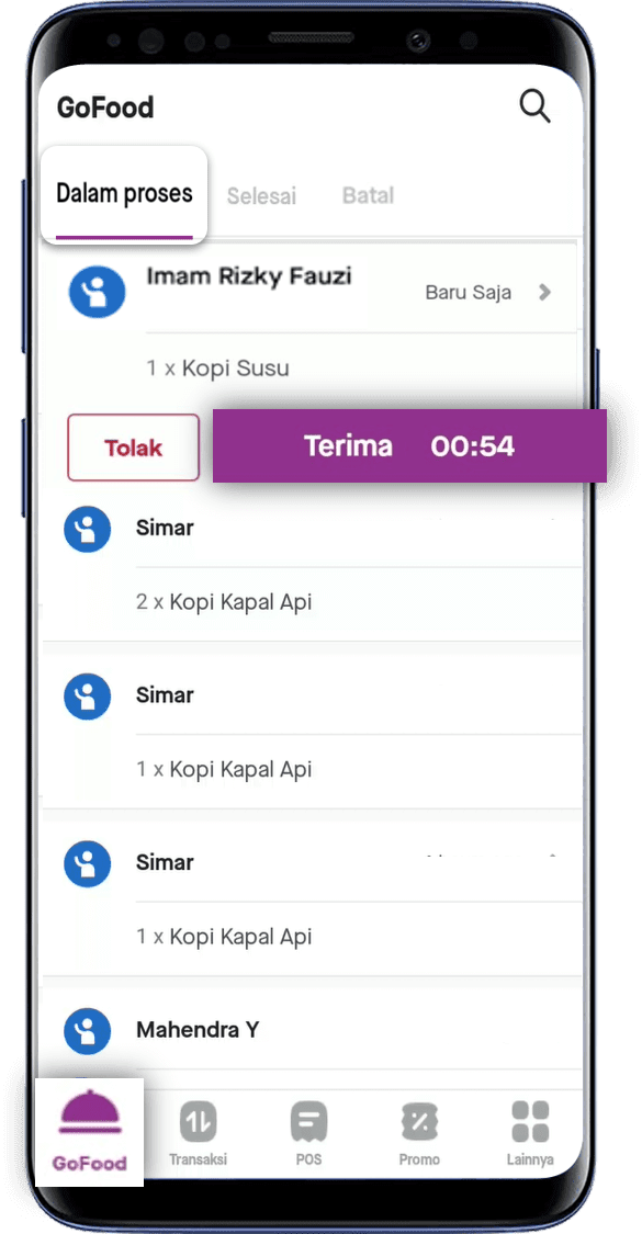 Cara Menerima dan Memproses Pesanan GoFood Pickup - Go-bizz.com