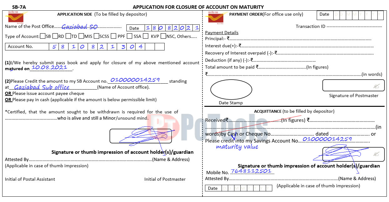 For reinvestment / Maturity value remarks should write on voucher ...