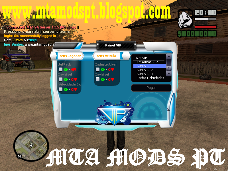 MTA MODS PT: Painel VIP Novo