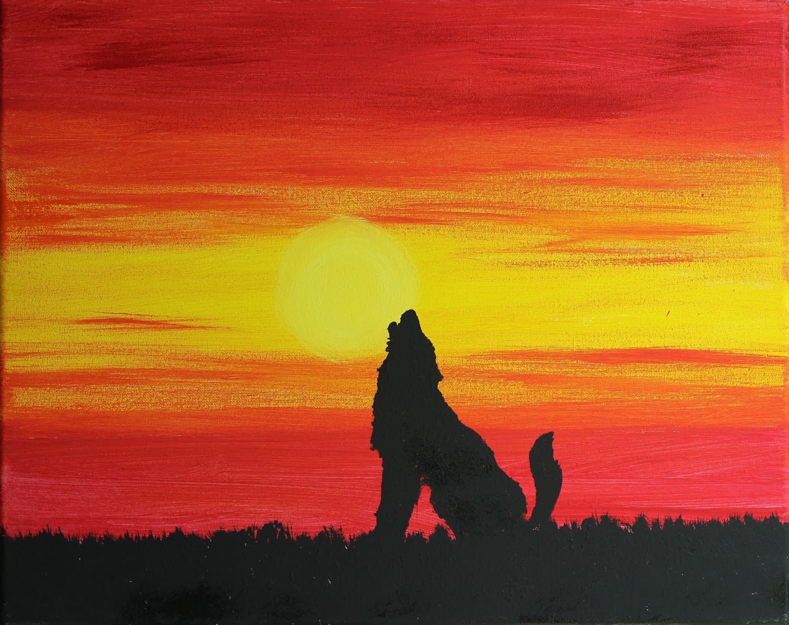 Easy Sunset Paintings For Kids