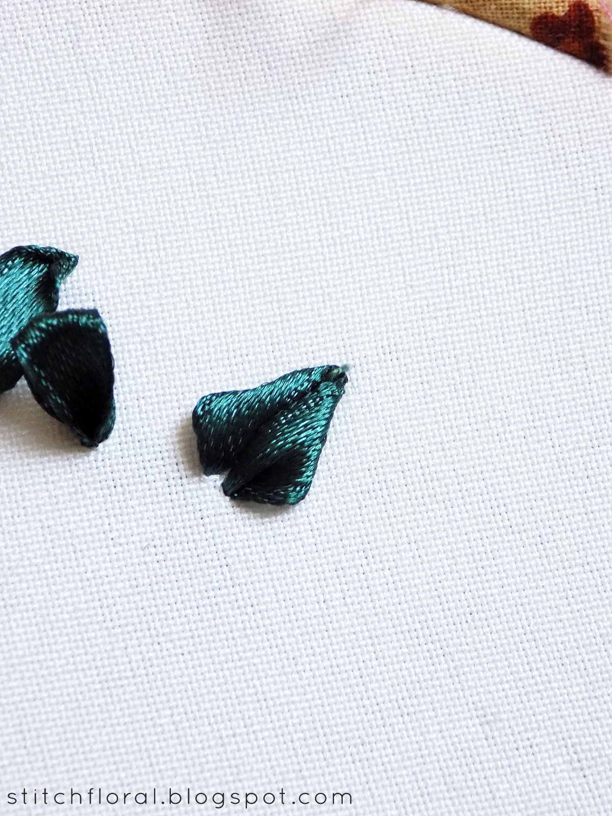 5 basic stitches for ribbon embroidery - Stitch Floral