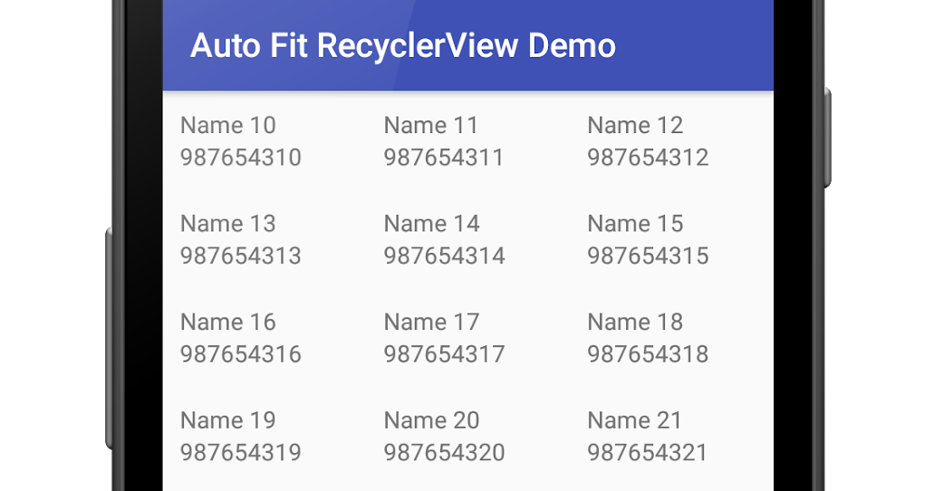Point Of Android Autofit Recyclerview