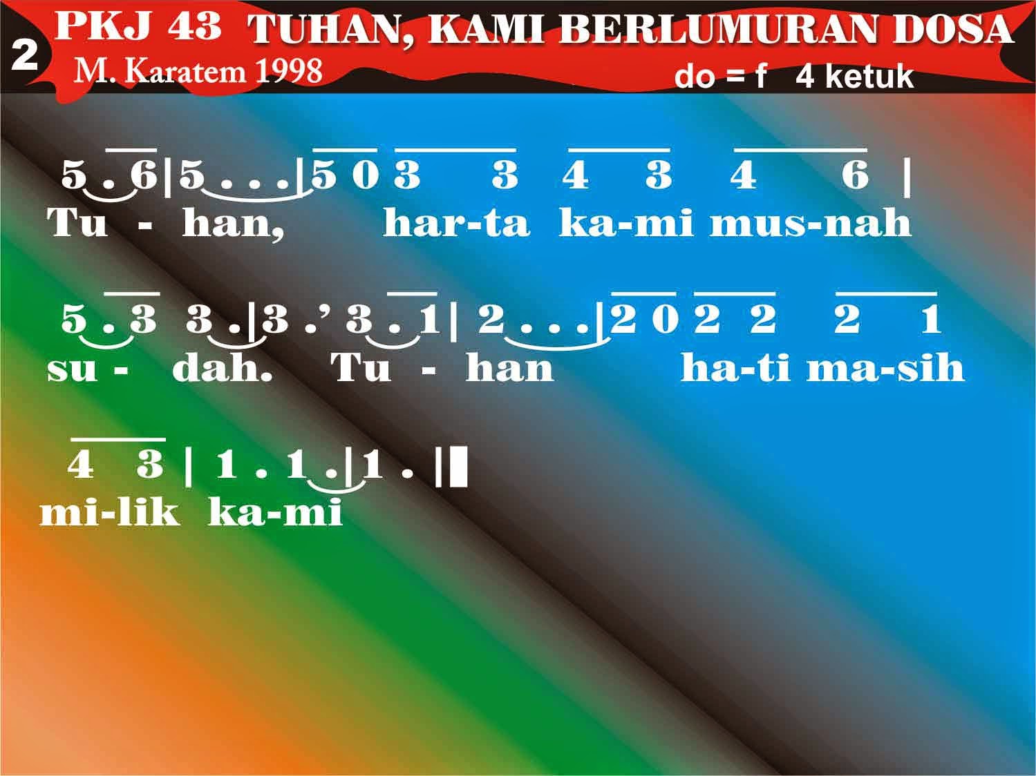 Lagu Gereja Rohani Kristen: Pelengkap Kidung Jemaat. 043. Tuhan, Kami ...