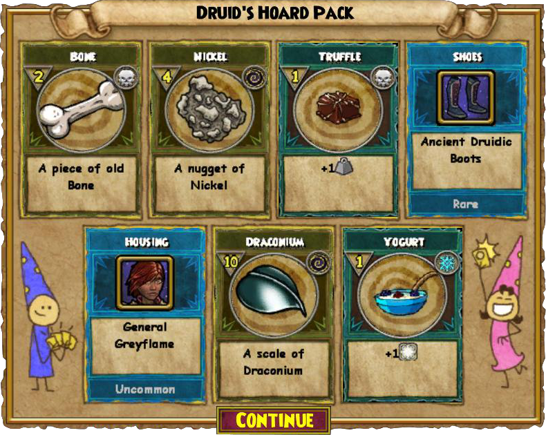 Wizard101 Druid's Hoard Pack Review - Swordroll's Blog | Wizard101 ...