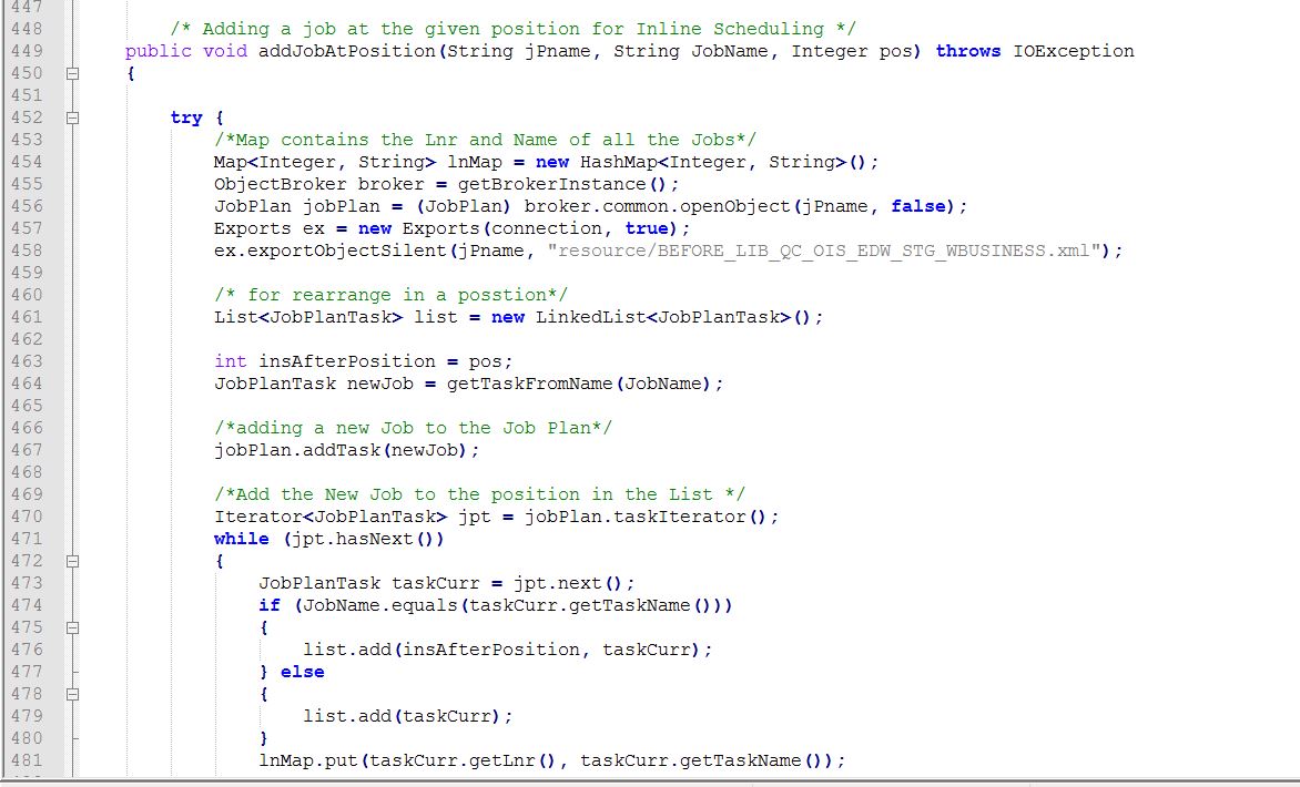 JAVA: UC4 Automic Inline schedule using java