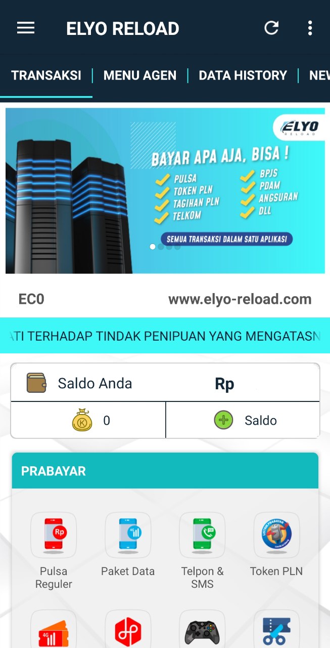 Download Aplikasi Android | ELYO RELOAD Reload Pulsa