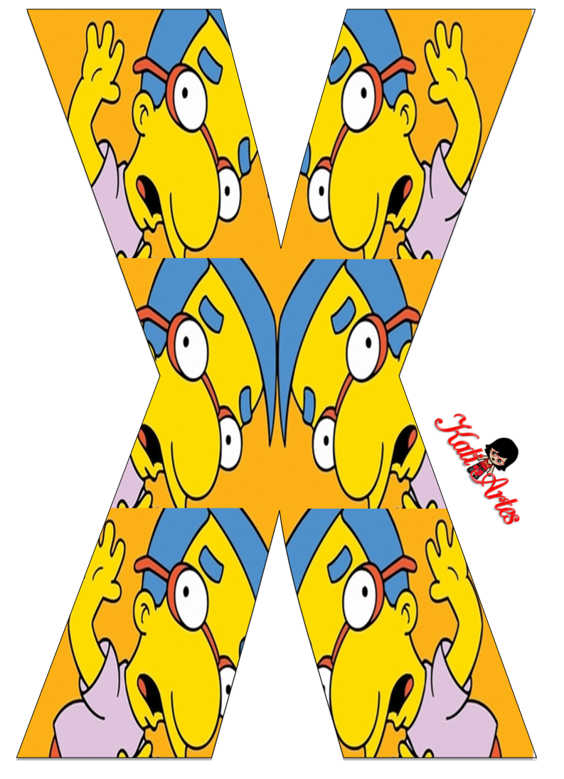 Alfabeto Gratis de Milhouse de los Simpson. - Oh my Alfabetos!