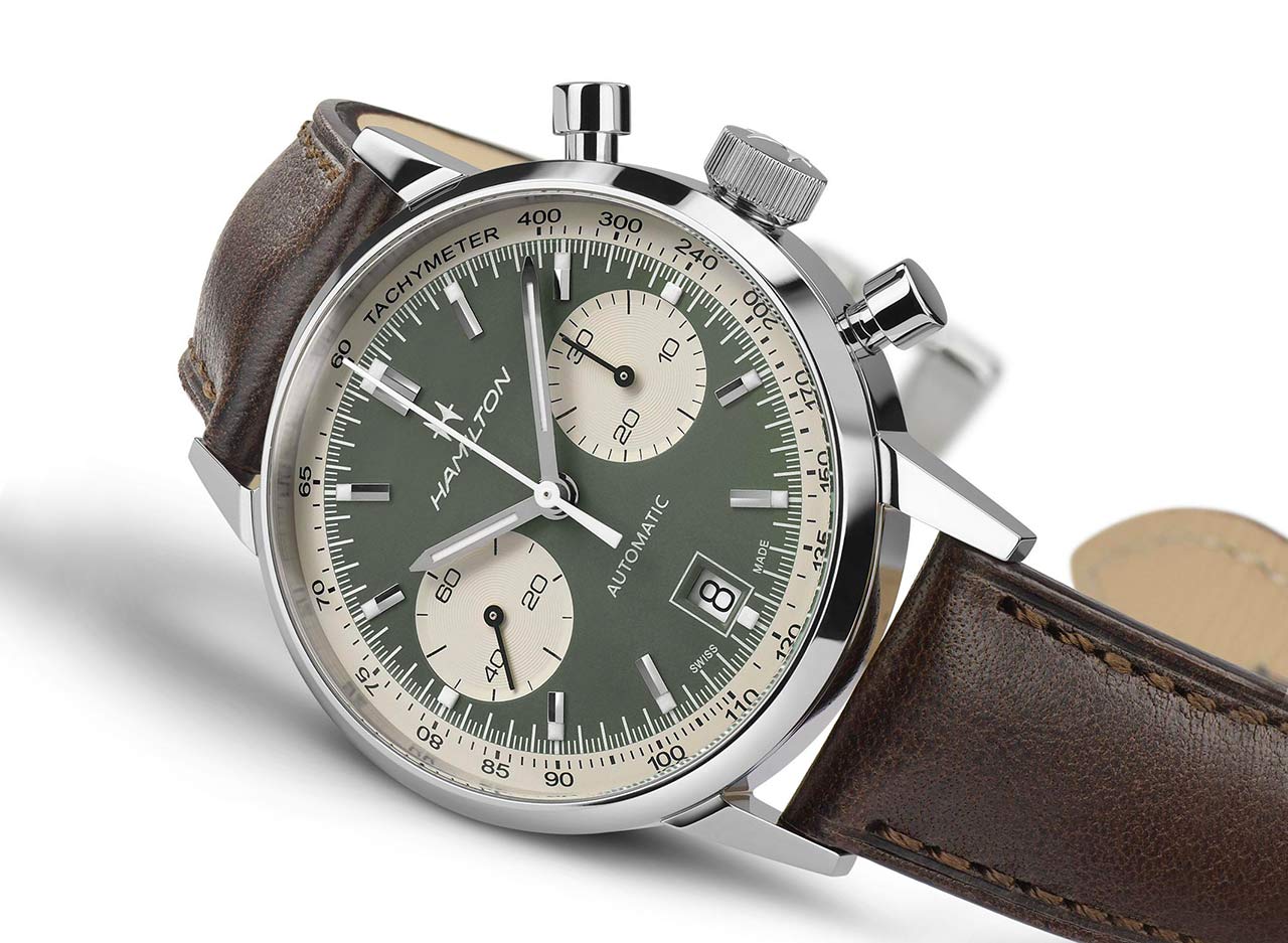Hamilton - Intra-Matic Auto Chrono 40 mm Green Dial | Time and Watches ...