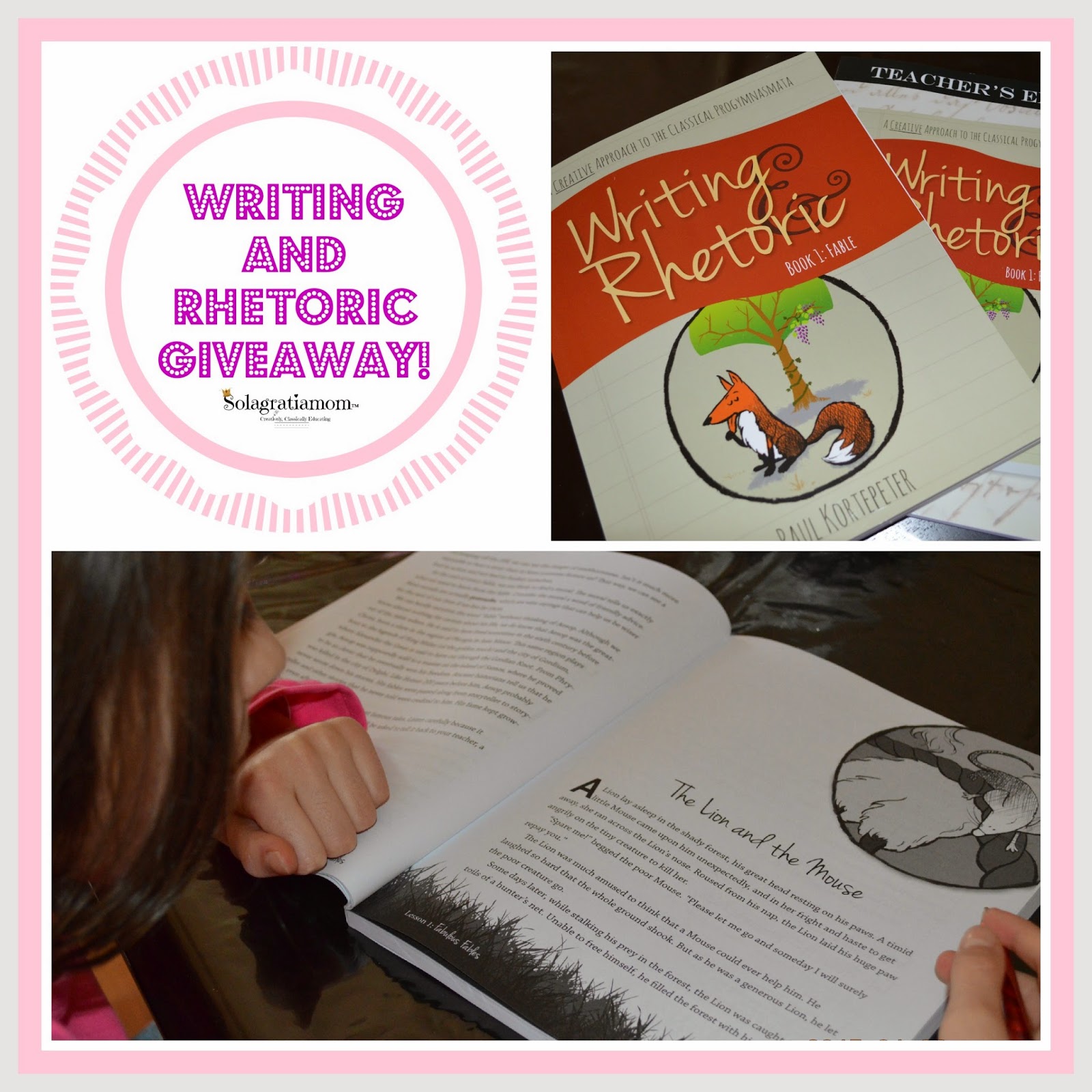 Solagratiamom: Writing & Rhetoric Review, Giveaway and Discount!!!!