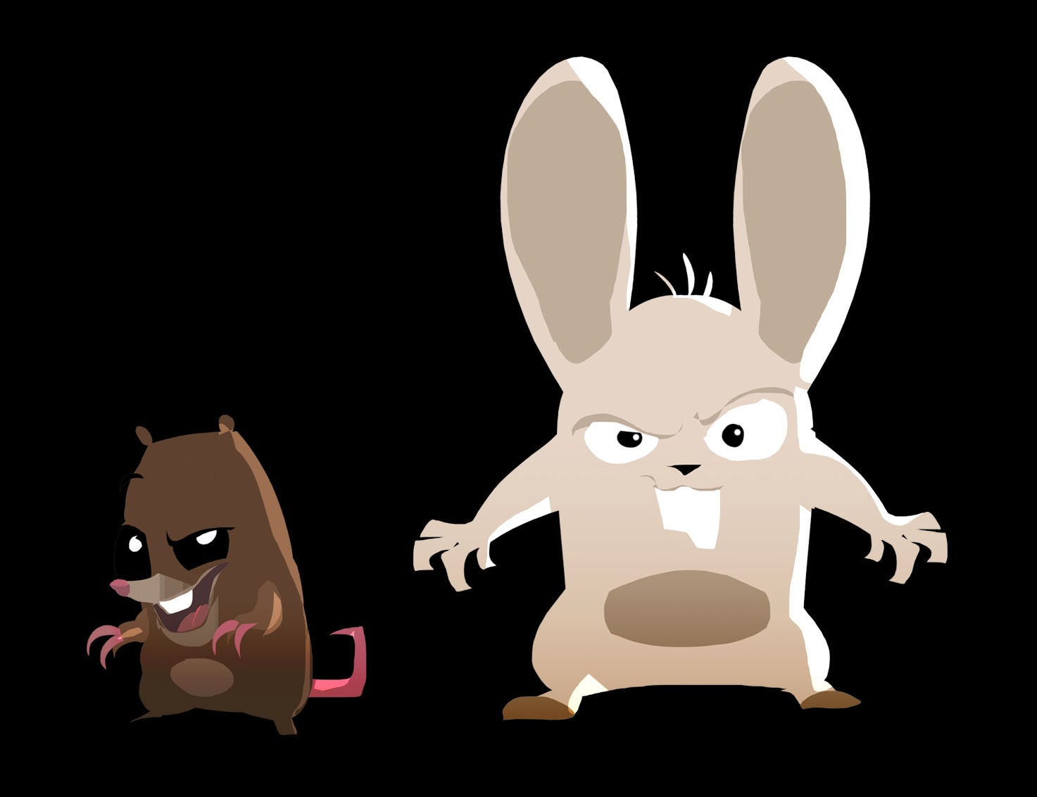 The Art of AnimationGirl: Rabbit and Mole