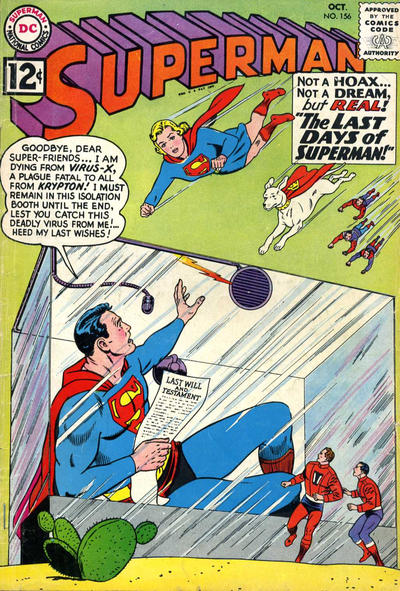 Dave's Comic Heroes Blog: Superman Gets Sick: The Last Days Of Superman